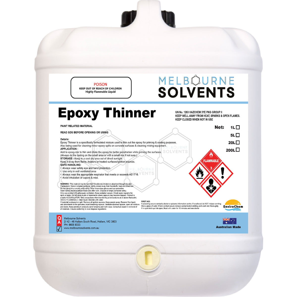 Epoxy Thinner — EnviroChem International Pty Ltd